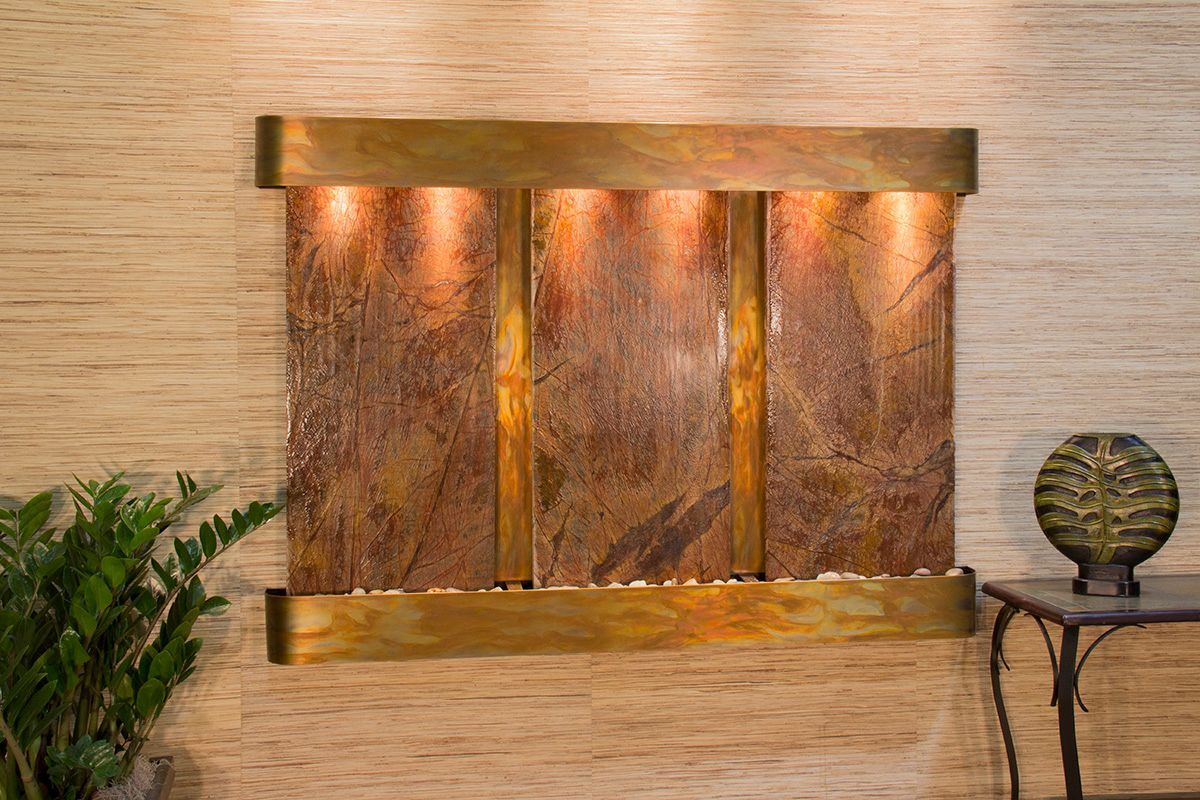Olympus Falls - Round Rustic Copper Brown Marble
